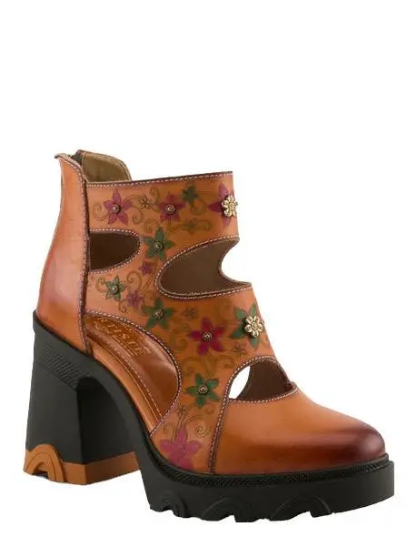 SPRING STEP SHOES Capsule Blum Platform Bootie - Camel Multi