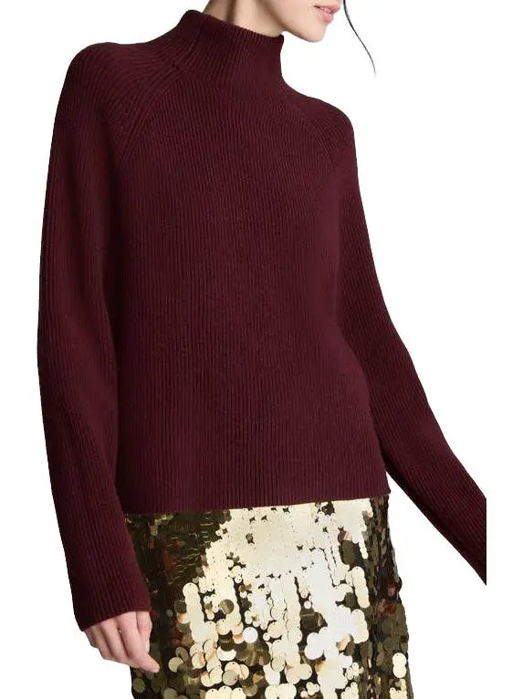 KENNETH COLE Raglan Sleeve Funnel Neck Sweater - Sugar Beet