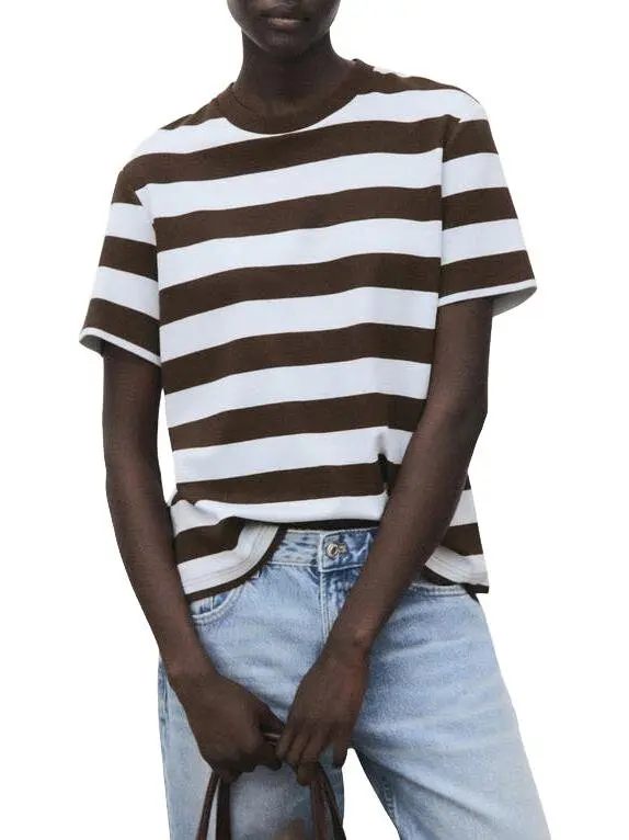 Mango Stripe T-shirt - Brown