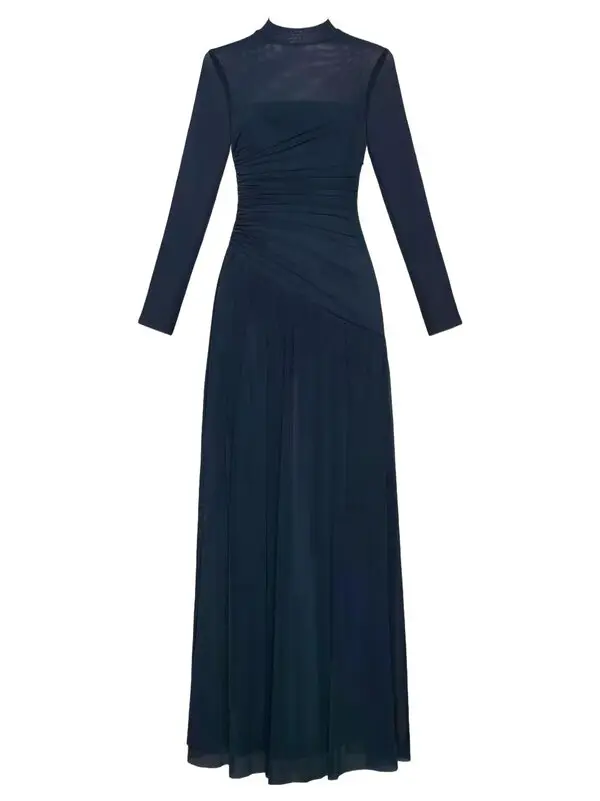 Cherubina Lunelle Ruched Maxi Dress - Blue