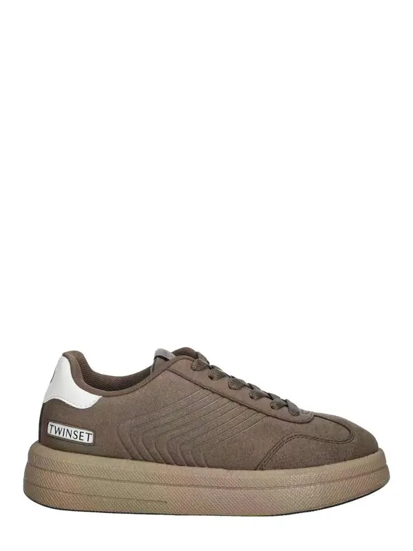 TWINSET Embossed-pattern Sneakers - Brown