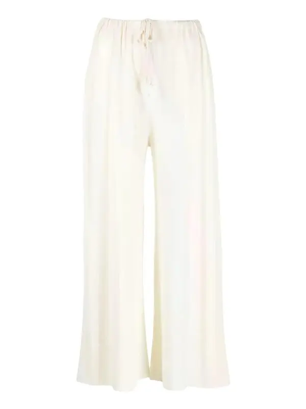 THE ROW Drawstring-waist Wide-leg Trousers - Neutrals
