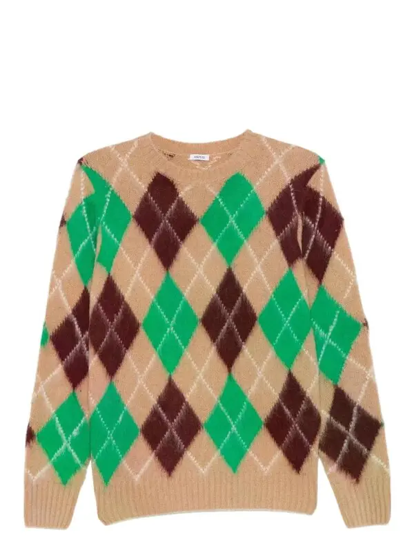 Aspesi Argyle Sweater - Brown