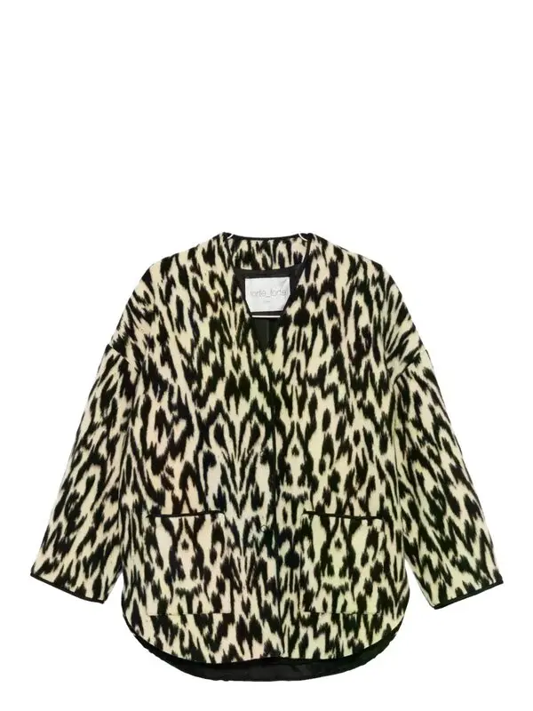 FORTE_FORTE Animal-print Coat - Neutrals