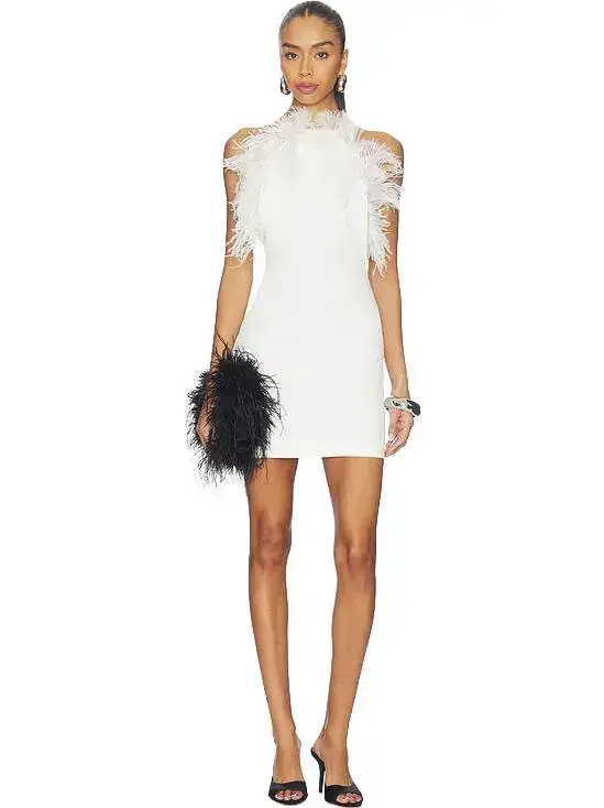 Long White Feather Dresses | Editorialist
