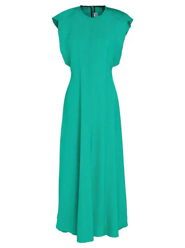 slim fit dress slacks Jade Green Maxi Dress without Sleeve – Ihaworld main image 0