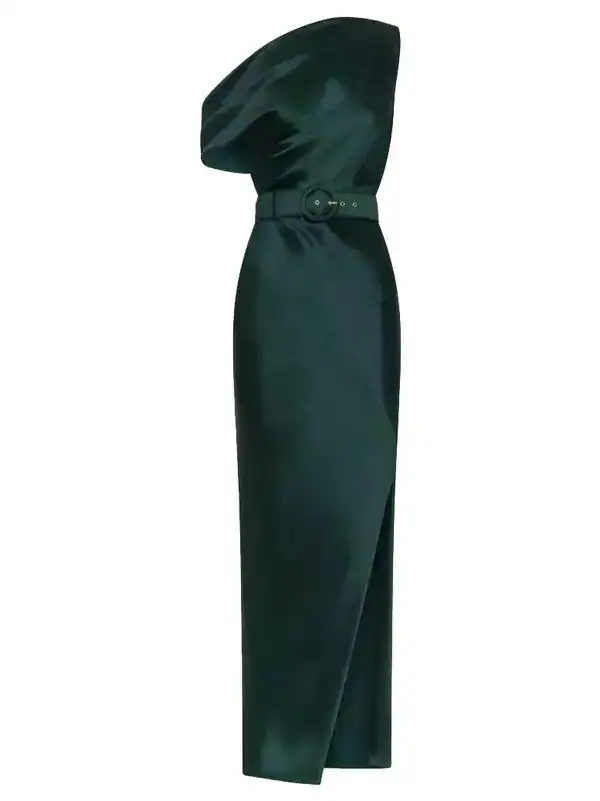 nicholas the label green dress Dressime Plus Size Off The Shoulder Chiffon Bridesmaid Dress With Slit –  dressime