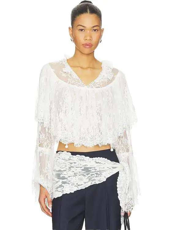 【leinwande】Hand Fringe Knit Top / White 中古・古着通販】LEINWANDE (ラインヴァンド) Hand Fringe Knit Top