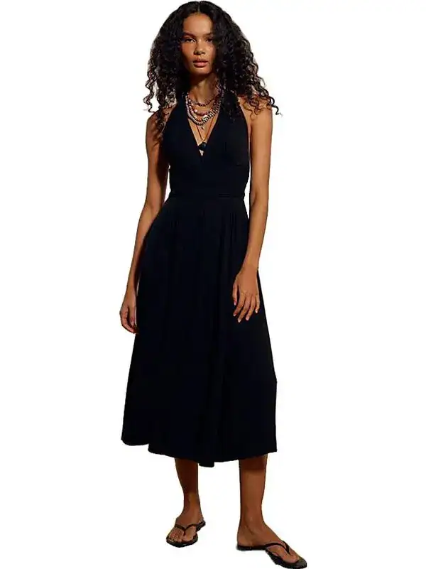 Free People Open Back Midi Slip Day Dresses | Editorialist