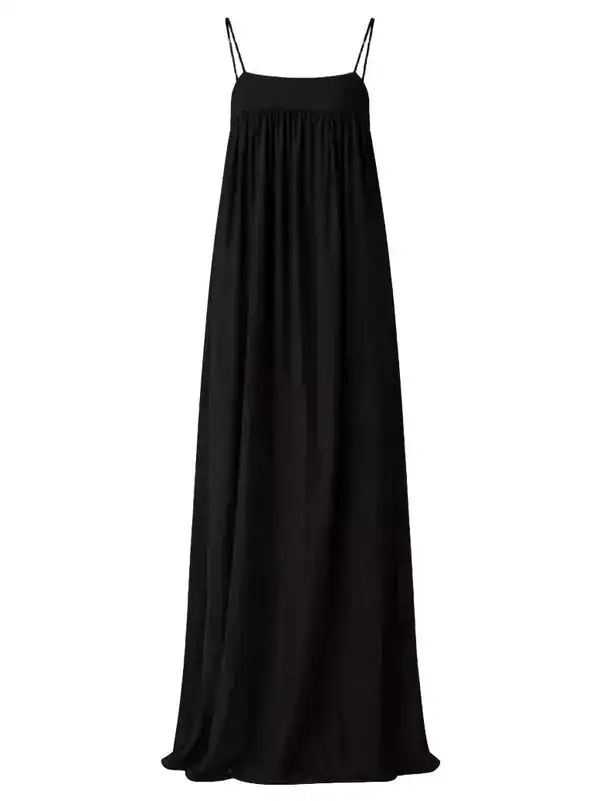 chinese dress ladies Miriam Long Maxi Party Dress with Ruffled Skirt Black / Large main image 0