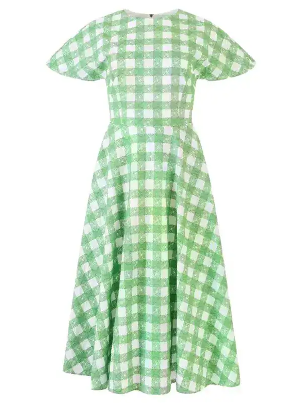 green emerald velvet dress Hell Bunny Mint Green Gingham Check Sheer Top Weddding Party Dress –  Skelapparel main image 0