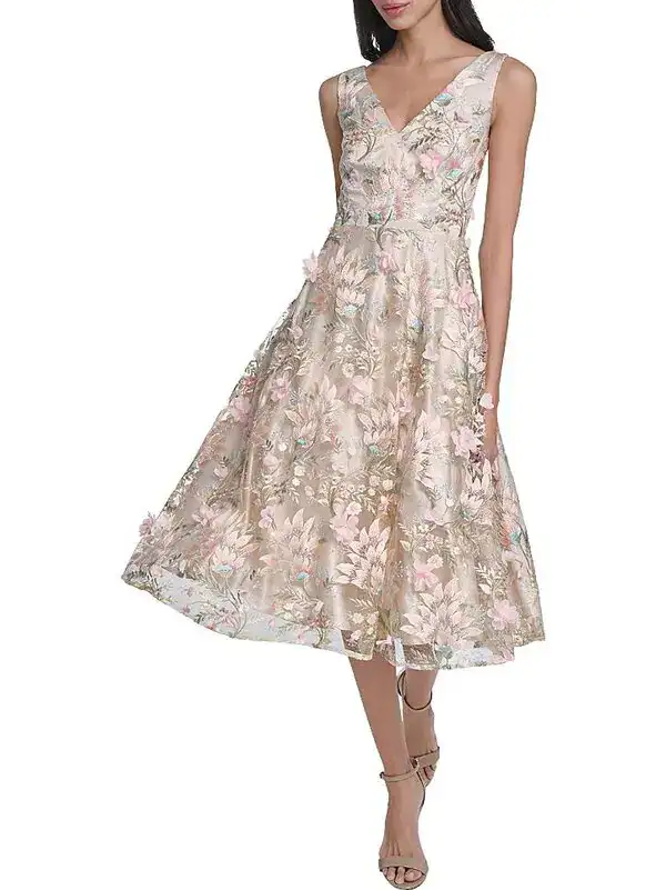 victorian embroidered dress Victorian Corded Lace Deep V Button Maxi Dress main image 0