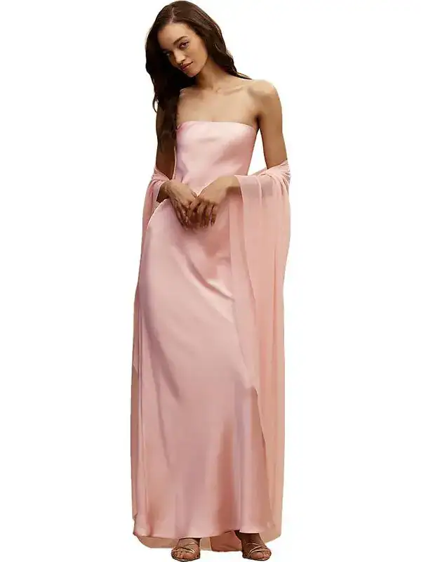strapless open back dress HALTER PINK SILK DRESS – Teresa Helbig