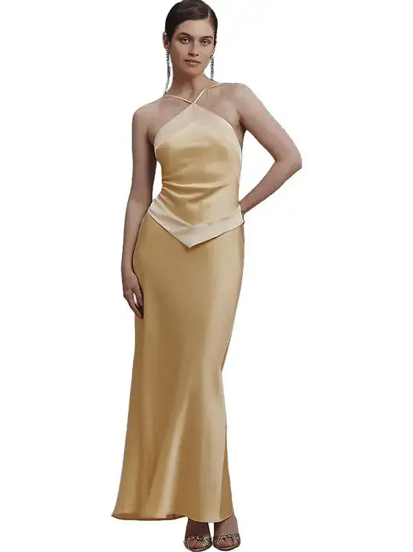stellar asymmetric hand beaded maxi dress in lime Stellar Asymmetric Hand Beaded Maxi Dress