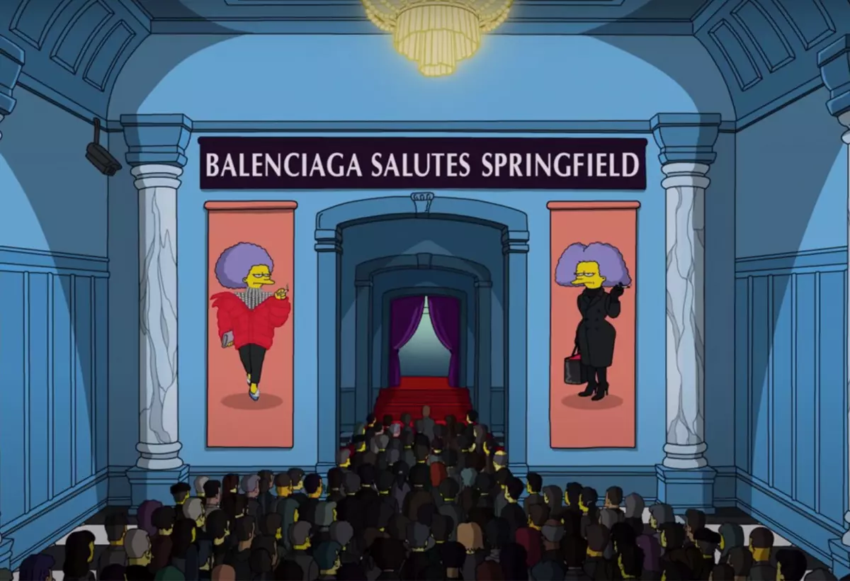 Inside Balenciaga's Star-Studded The Simpsons Runway Collab for SS22