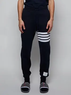 Thom Browne Classic Loopback 4-bar Sweatpants Light Grey Navy