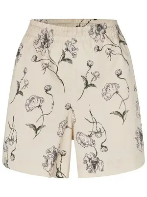 MASAI COPENHAGEN Crinkle Cotton Floral Print Shorts