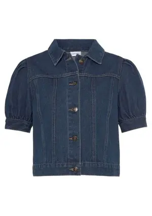 LASCANA Puff Sleeve Denim Jacket