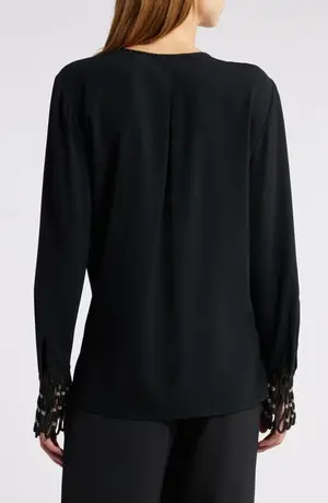 Kobi Halperin Chain Net Trim Blouse