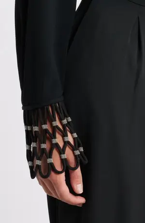 Kobi Halperin Chain Net Trim Blouse