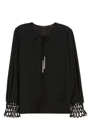 Kobi Halperin Chain Net Trim Blouse