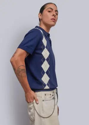 WILDFANG Argyle Sweater Polo