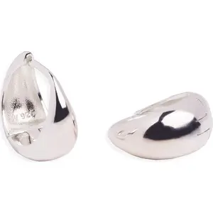 Argento Vivo Chubby Huggie Hoop Earrings In Polished -plated Brass