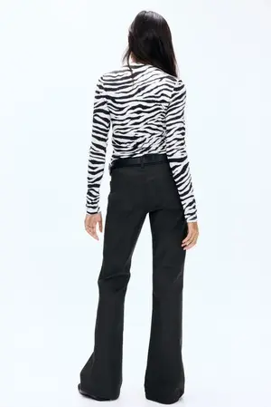 H&m Flared Low Rise Jeans