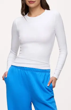 NUUDS Slinky Rib Top - White