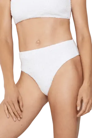 SELF-ADORE Eternal Hand Beaded High Waisted Bikini Bottom