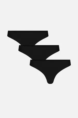 NEGATIVE UNDERWEAR Base Low-rise Thong - Black