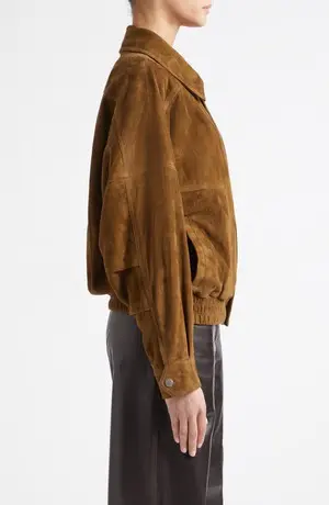 Nour Hammour Dalma Relaxed Suede Jacket