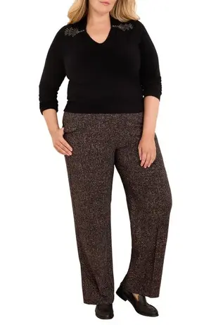 NIC+ZOE Lenox Printed Wide Leg Pants