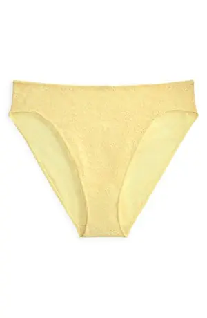 LAUREN INTIMATES High Leg Lace Briefs - Corn Silk