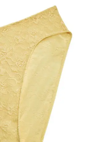LAUREN INTIMATES High Leg Lace Briefs - Corn Silk
