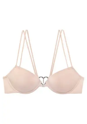 LASCANA Strappy Heart Push Up Bra - Rose