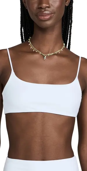 Jade Swim Muse Scoop Bikini Top - White
