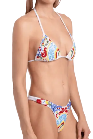 SELF-ADORE Limoncello Hand Beaded Bikini Bottom