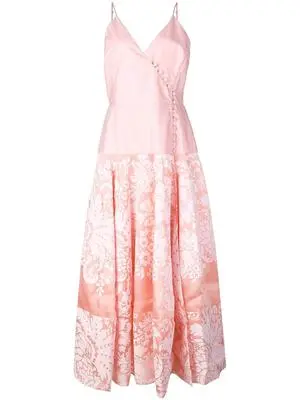 Rosie Assoulin Damask Midi Dress - Pink