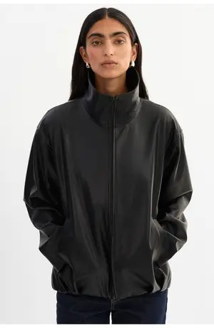 LAMARQUE Denita | Faux Leather Oversized Bomber Jacket