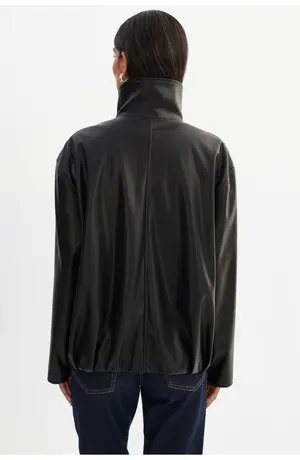 LAMARQUE Denita | Faux Leather Oversized Bomber Jacket