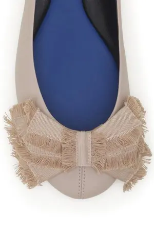 LANVIN The Bow Ballerina Flat - Sand