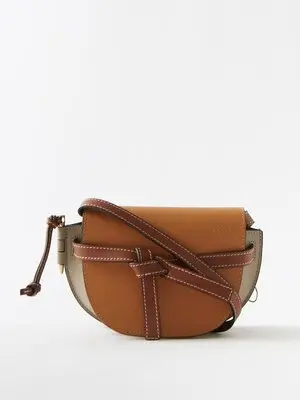 Loewe Loewe - Gate Mini Leather Cross-body Bag - Womens - Tan Multi Tan Multi