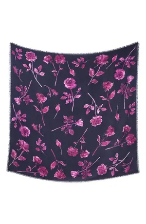 Lafayette 148 New York Cashmere & Silk Floral Shawl