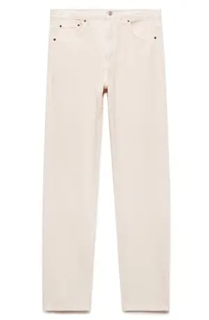 Mango Straight Leg Jeans - Ecru