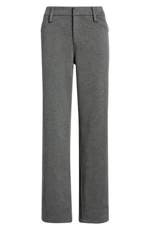 CITY BLUES High Waist Straight Leg Pants - Heather Gray
