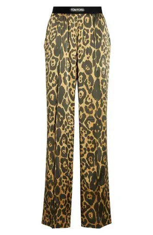TOM FORD Stretch Silk Pajama Pants - Camel