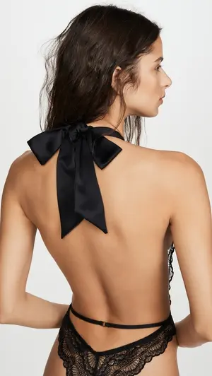 JOURNELLE Natalia Thong Bodysuit - Noir