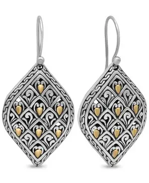 DEVATA Dragon Skin Sterling And 18k Gold Earrings - Silver