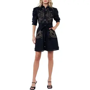 CIEBON Lucy Embroidered Minidress